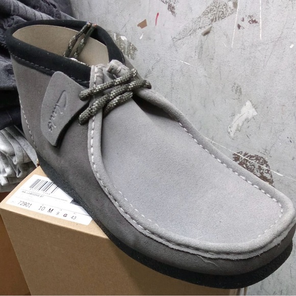Clarks | Shoes | Clarks Mens Hi Top Wallabees Grey | Poshmark